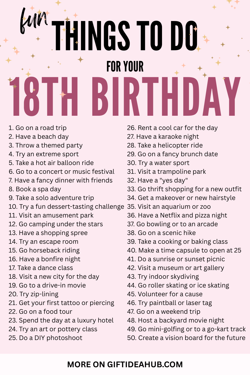 14 Epic Things to Do on Your 18th Birthday (Because You’re Officially ...