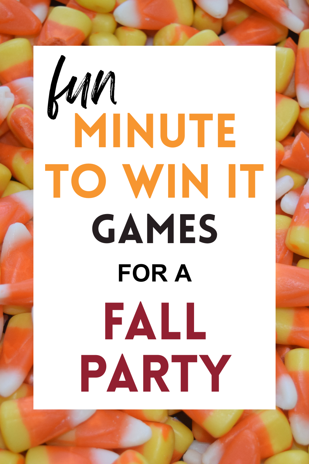 35+ Fall Minute to Win It Games for Kids, Adults, and Parties
